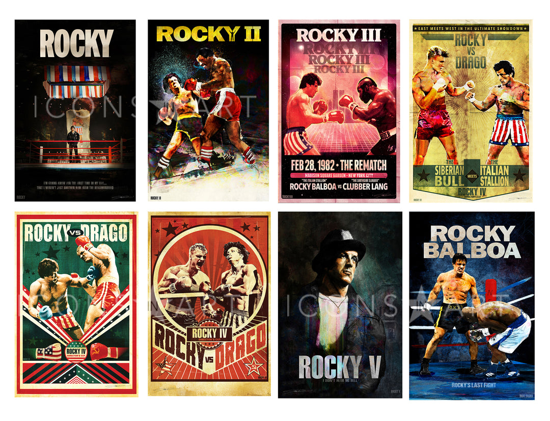 COMPLETE ROCKY POSTER COLLECTION! – Icons in Art