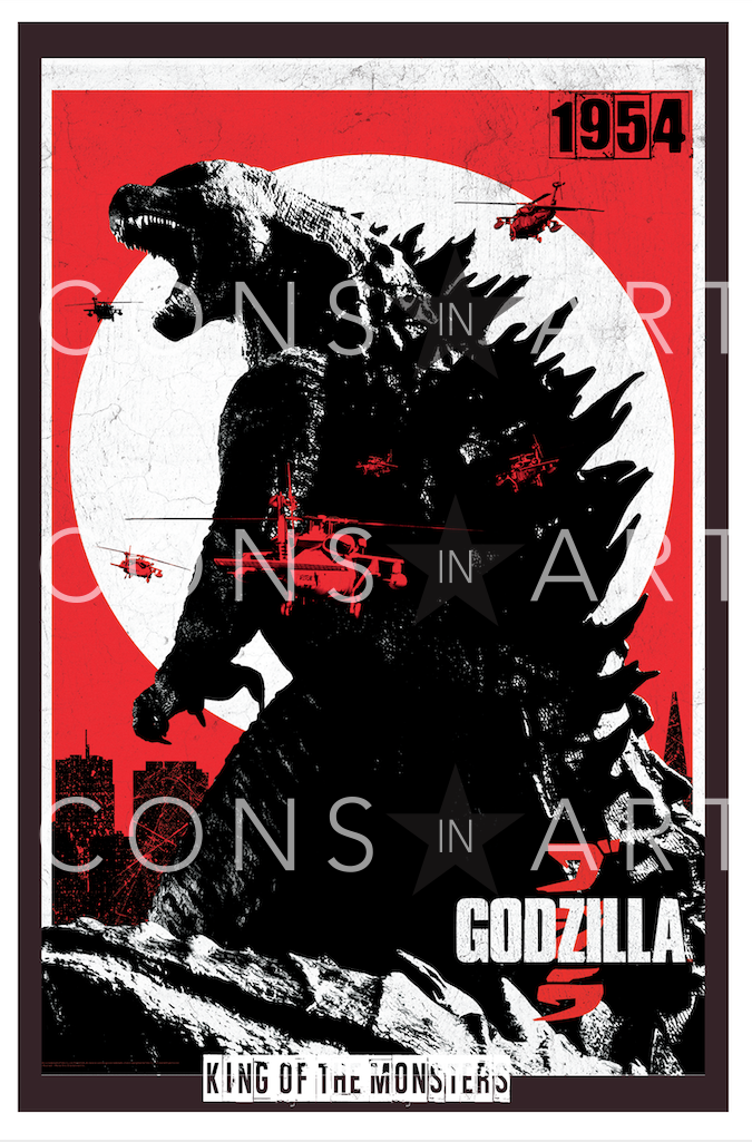 GODZILLA RED – Icons in Art